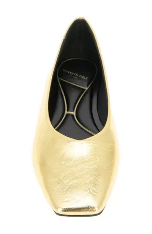KENNETH COLE Johanna Square Toe Flat - Gold