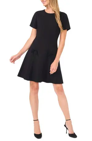 CECE DUPRAZ Fit & Flare Dress With Bow Detail