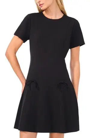 CECE DUPRAZ Fit & Flare Dress With Bow Detail