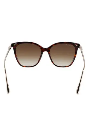 Longchamp Roseau Rectangular Sunglasses - Dark Havana