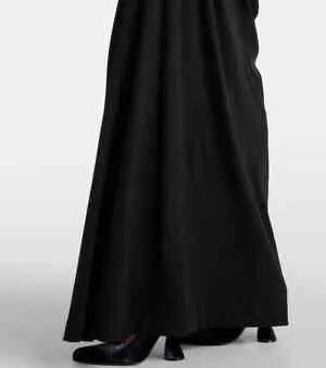 Dries Van Noten Draped Cotton Jersey Maxi Skirt