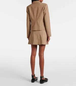 GANNI Twill Blazer - Brown
