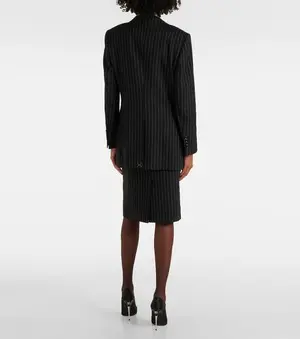 Dolce & Gabbana Pinstripe Virgin Wool Blazer - Grey