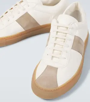 COMMON PROJECTS Tennis Suede-trimmed Leather Sneakers
