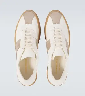 COMMON PROJECTS Tennis Suede-trimmed Leather Sneakers