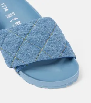 BIRKENSTOCK Sylt Quilted Denim Slides