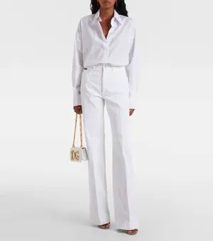 Dolce & Gabbana Embroidered Cotton Poplin Shirt