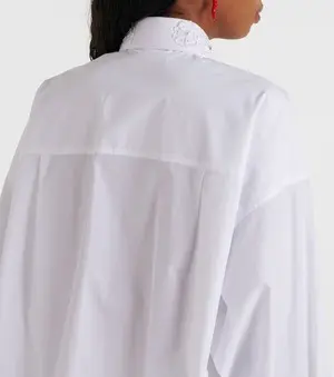 Dolce & Gabbana Embroidered Cotton Poplin Shirt