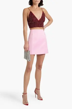 Alice + Olivia Carli Embellished Mesh Bra Top