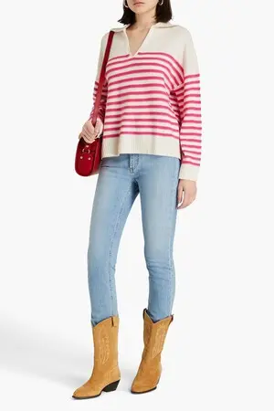 Maje Striped Cashmere Sweater