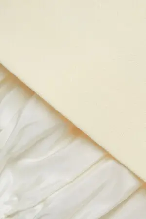 Tory Burch Silk-trimmed Wool Midi Skirt - Cream