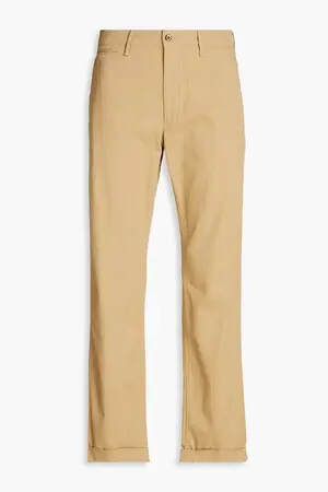 SLOWEAR Incotex Herringbone Cottonblend Jacquard Chinos - Sand