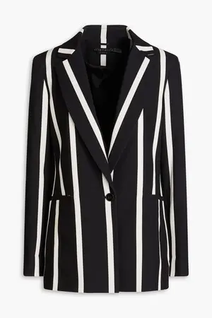 Alice + Olivia Skye Striped Crepe Blazer