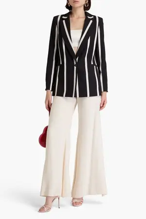 Alice + Olivia Skye Striped Crepe Blazer