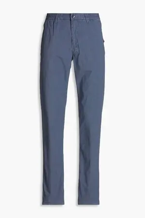 SLOWEAR Incotex Slimfit Gingham Cottonblend Chinos - Slate Blue