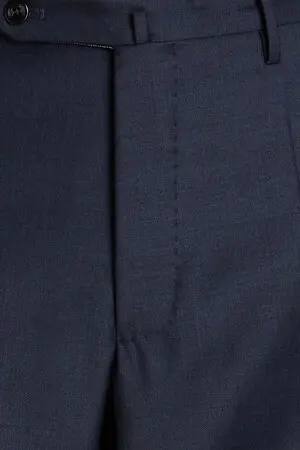SLOWEAR Incotex Sharkskin Slim-fit Wool Trousers - Navy