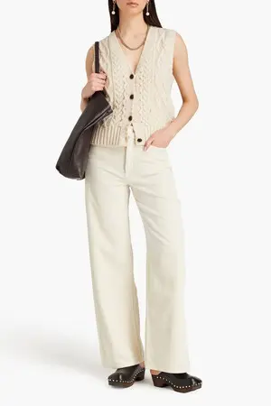 WANDLER Magnolia Cotton-corduroy Wide-leg Pants
