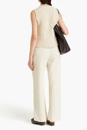 WANDLER Magnolia Cotton-corduroy Wide-leg Pants