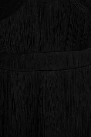 Simkhai Baldwin Fringed Draped Crepe Halterneck Maxi Dress