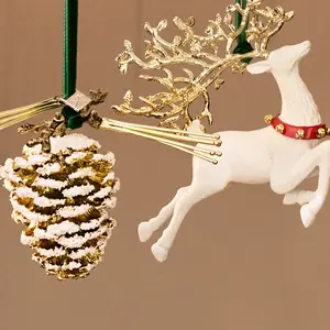 Michael Aram Snowy Pine Cone Ornament - Multi