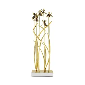 Michael Aram Black Iris Garden Sculpture - Gold