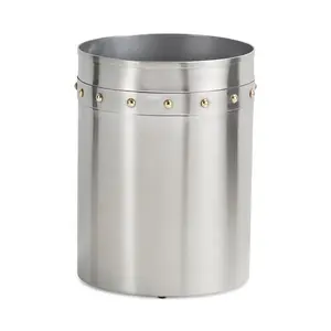ROSELLI Rivets Wastebasket - Silver
