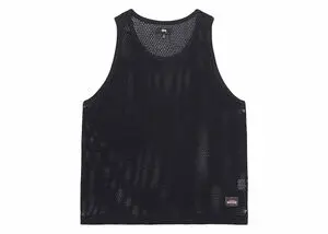 StÜssy Big Mesh Tank - Black