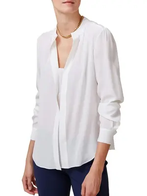 CALLAS MILANO Olympia Long Sleeve Silk Top