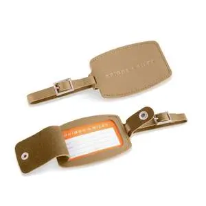 Briggs & Riley Leather Luggage Tag - Olive