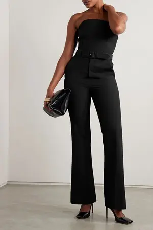A.L.C. Kate Strapless Belted Twill Jumpsuit