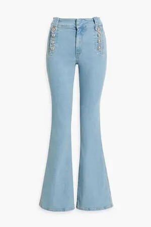 Derek Lam 10 Crosby Button-embellished Flared Jeans