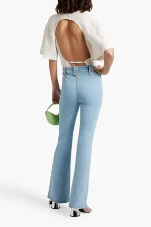 Derek Lam 10 Crosby Button-embellished Flared Jeans