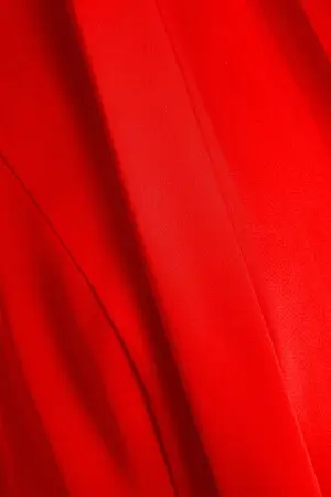 NICHOLAS Belted Wrap-effect Satin-crepe Halterneck Gown