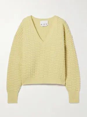 Sasuphi Textured Merino Sweater - Yellow