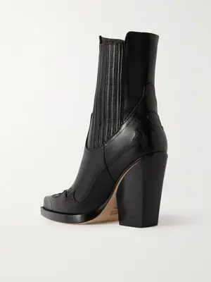 Paris Texas Dallas Embroidered Leather Pointed-toe Ankle Boots