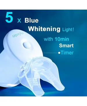 MYSMILE Teeth Whitening 5 Led Light With Teeth Whitening Trays - White