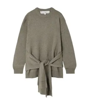 JW Anderson Tie-detailed Knitted Sweater