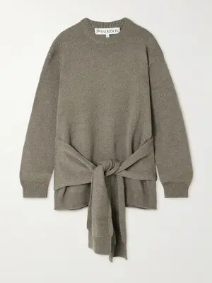 JW Anderson Tie-detailed Knitted Sweater