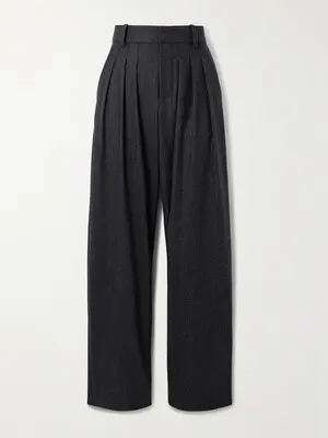 Isabel Marant Casile Pleated Straight-leg Pants