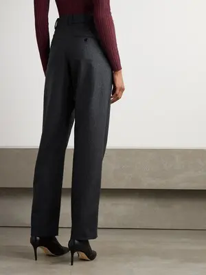 Isabel Marant Casile Pleated Straight-leg Pants