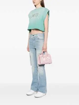 Amiri Bandana Micro Triangle Crossbody Bag - Pink