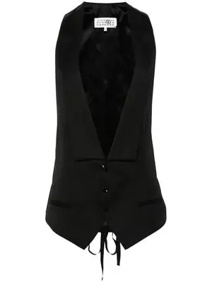 MAISON MARGIELA Shawl Lapels Waistcoat - Black