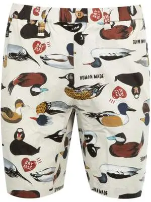 HUMAN MADE Duck-print Shorts - White