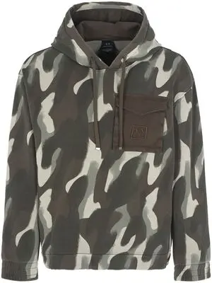 Armani Exchange Camouflage-pattern Hoodie