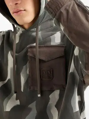 Armani Exchange Camouflage-pattern Hoodie