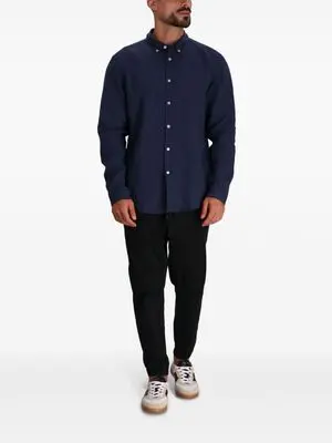 BOSS Logo-embroidered Shirt - Blue