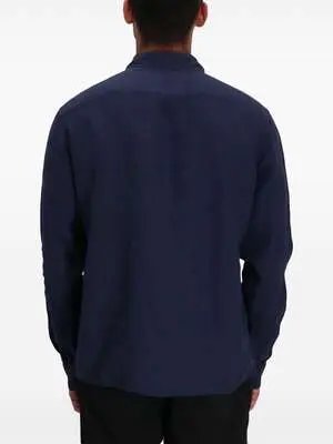 BOSS Logo-embroidered Shirt - Blue