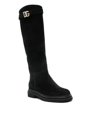 Dolce & Gabbana Dg Logo Boots - Black