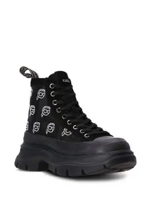 Karl Lagerfeld Luna Rhinestone Mesh Boots