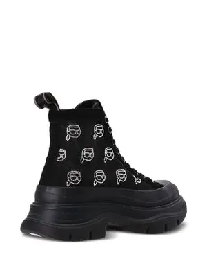 Karl Lagerfeld Luna Rhinestone Mesh Boots